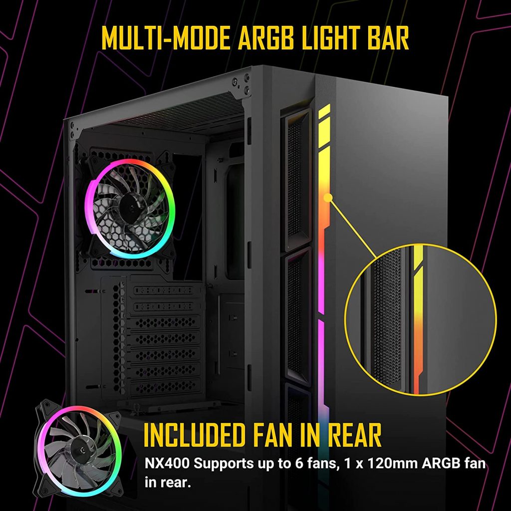 Case Antec NX400 ATX Vidrio templado, 1 Fan ARGB USB 3.0 — Kawaii Store